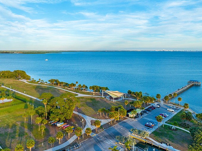 The waterfront park offers that quintessential Florida vista &ndash; where sky meets water in an endless blue embrace that somehow makes your problems seem smaller.