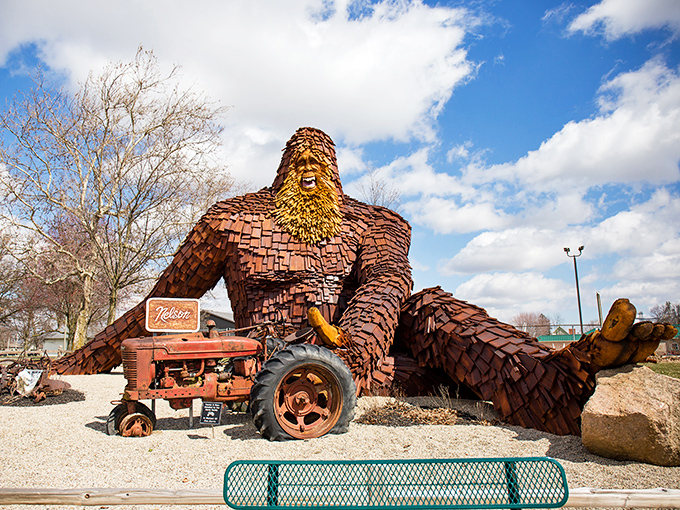 Not your average roadside attraction! This wooden Sasquatch sculpture proves small towns have the biggest imaginations&mdash;and a sense of humor.