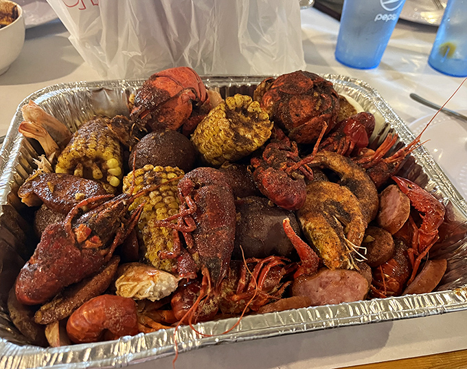 This seafood boil isn't just a meal; it's an event where crawfish, corn, and sausage throw the party of the year.