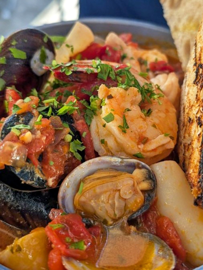 When seafood decides to throw a party in tomato broth, everybody's invited to this delicious gathering.