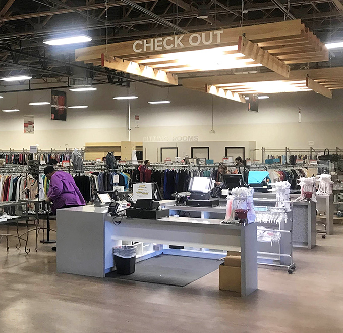 The checkout area&mdash;where the thrill of the hunt culminates in that satisfying moment when you realize how much you saved.