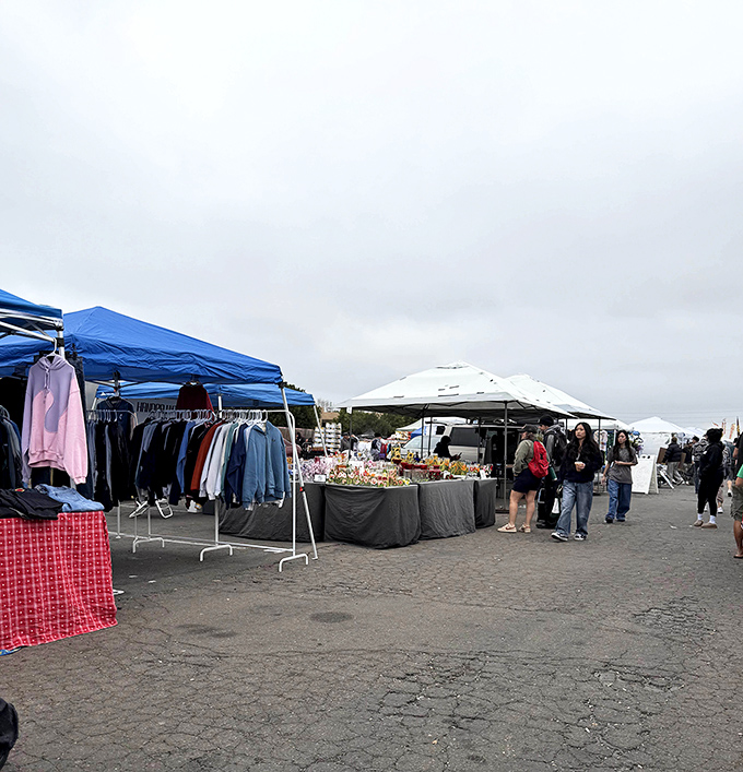 Weekend warriors navigate the maze of possibilities, each shopper on their own quest for that perfect something they didn't know they needed.