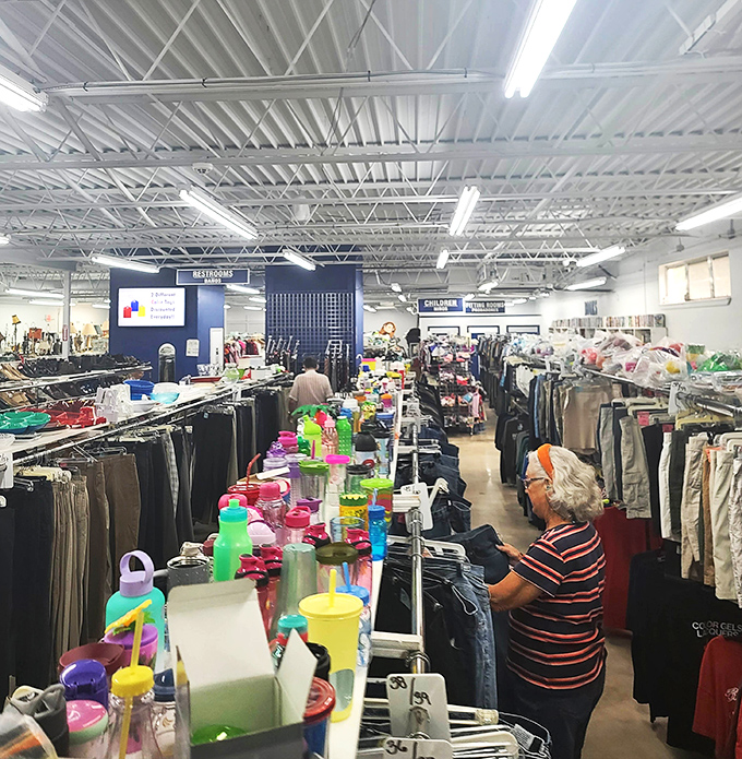 Serious thrifters know the drill &ndash; methodically scan each rack, never rush, and always check that center aisle for fresh merchandise.