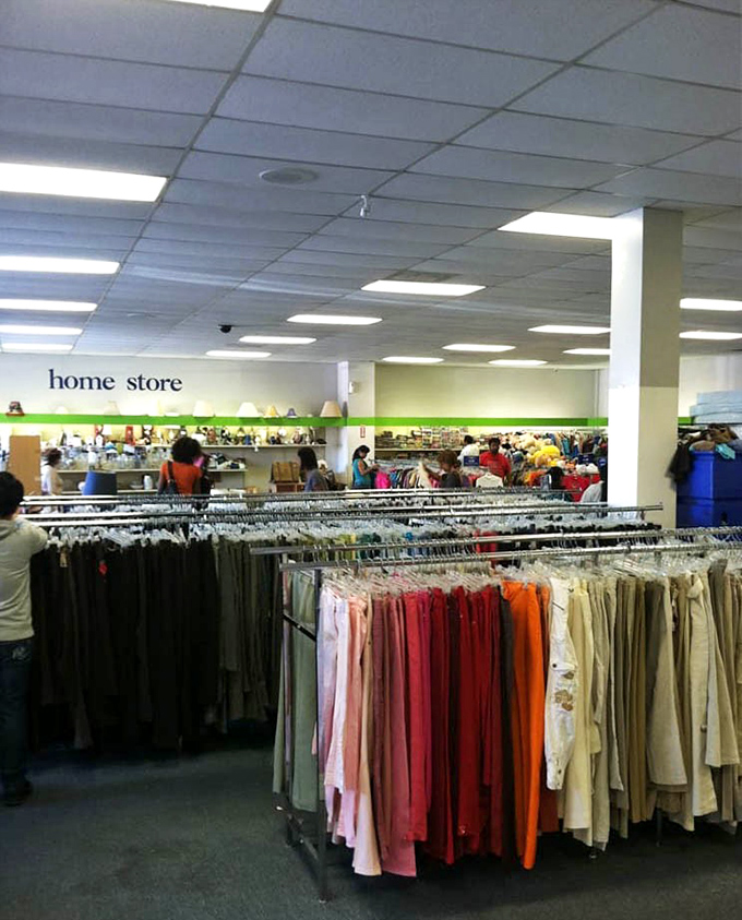 The "home store" section beckons with the promise of affordable domestic transformation. One person's decluttering is another's decorating spree.