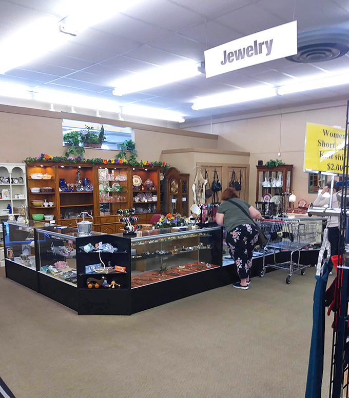 A jewelry counter that proves one person's "I'm over it" is another person's "I've found it!"