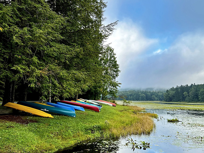 A rainbow armada awaits adventure. These kayaks aren't just boats&mdash;they're tickets to Pennsylvania's most colorful water expedition. 