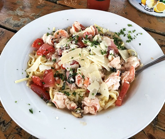 Pasta perfection meets oceanic abundance in this seafood linguine that makes you wonder why you ever ate noodles without shrimp.