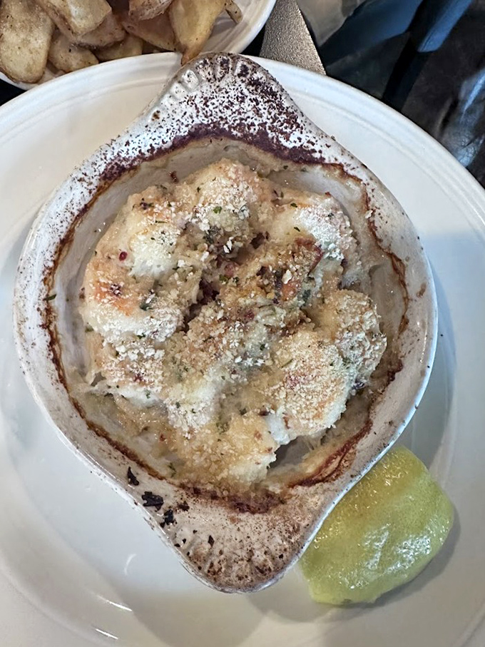 This bubbling dish of seafood goodness isn't just dinner&mdash;it's a warm, cheesy invitation to forget your diet resolutions until tomorrow.