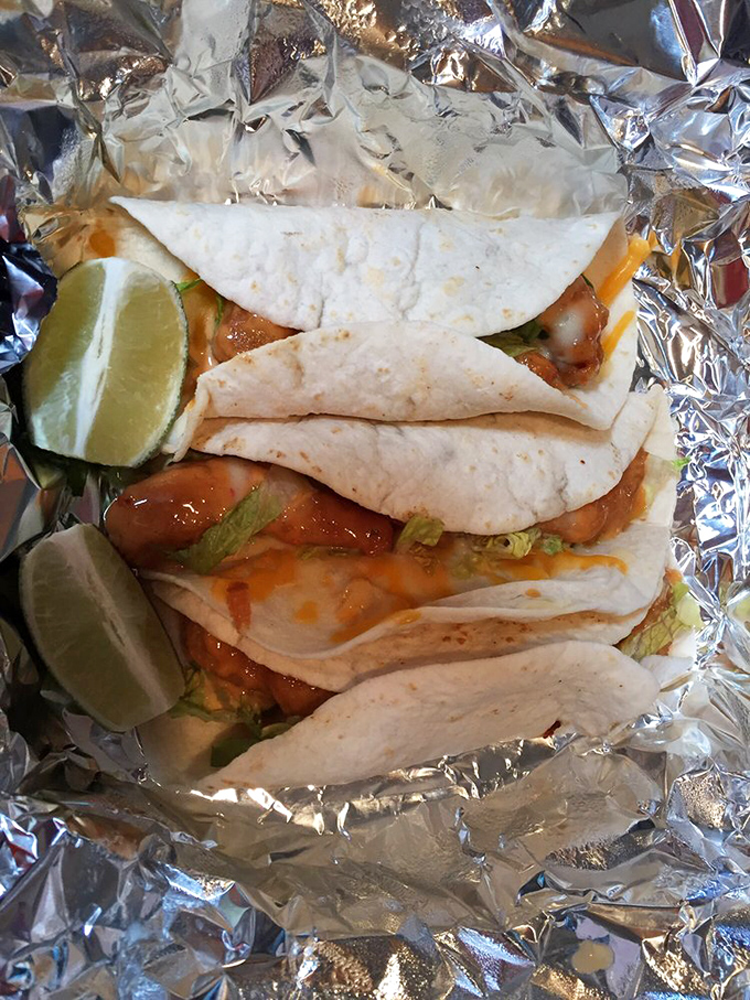 These tacos aren't just served, they're presented&mdash;like little foil-wrapped gifts that deliver a perfect balance of flavors with each bite.