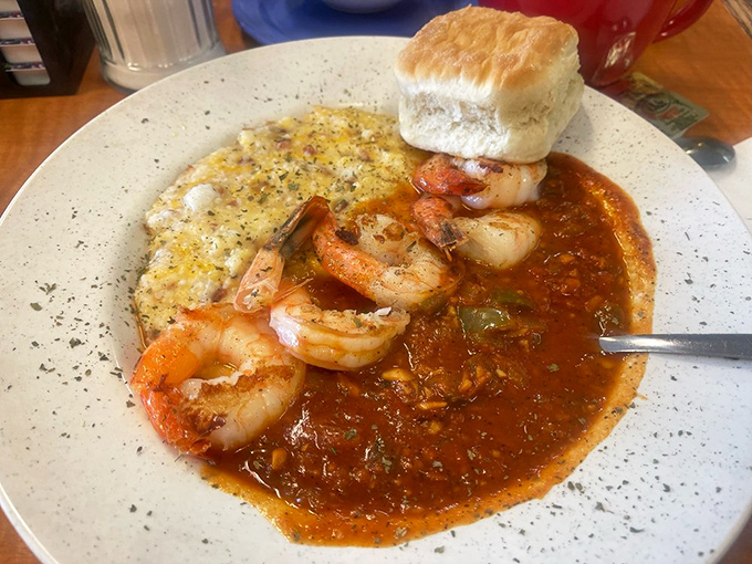 These shrimp and grits aren't just a meal; they're the South's answer to Italy's finest risotto, with a kick that'll wake you right up.
