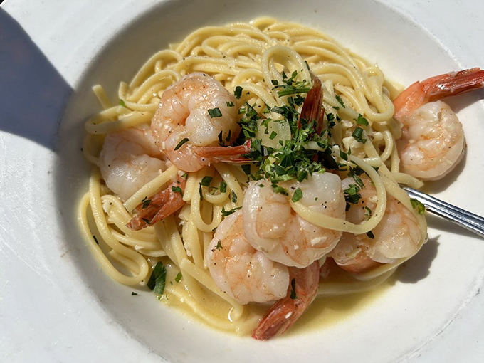 Shrimp scampi that's so perfectly prepared, you'll momentarily forget about the ocean view. But only momentarily.