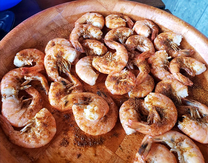 These blackened shrimp aren't just cooked, they're transformed &ndash; spice-kissed treasures that would make Neptune himself order seconds.