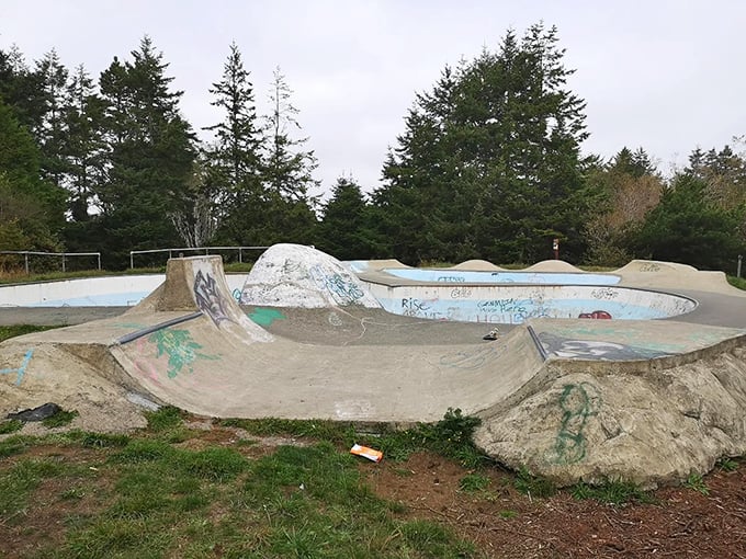 Even small towns need their thrills. This skatepark has seen generations of skinned knees and triumphant first ollies. 