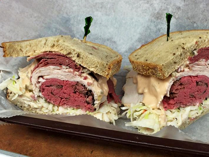 Behold the architectural marvel that is a proper deli sandwich &ndash; layers of pink perfection that would make the Empire State Building jealous.