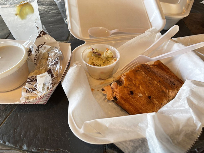 Smoked salmon that doesn't just flake &ndash; it surrenders to your fork with the dignity of something that knows it's delicious.