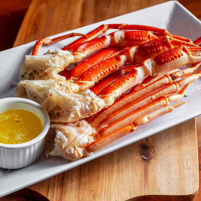 Snow crab legs arranged with the precision of a NASA launch. Just add butter and prepare for liftoff.