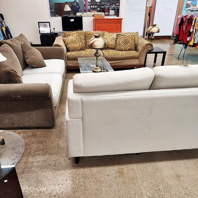 The furniture section could furnish an entire sitcom set&mdash;from "Friends"-worthy sofas to accent pieces that scream "distinguished homeowner with excellent taste."