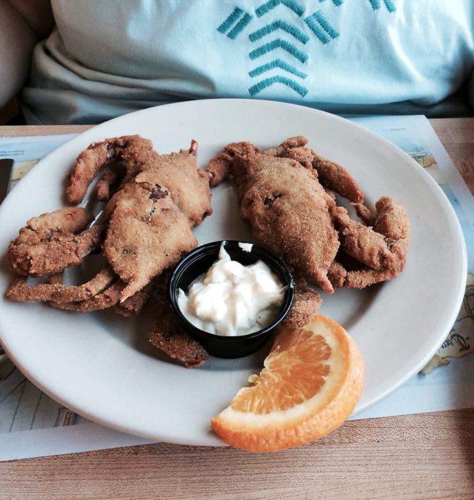 Soft shell crab, breaded and fried to crispy perfection. That moment when you realize you can eat the whole thing&mdash;shell and all&mdash;is culinary liberation.