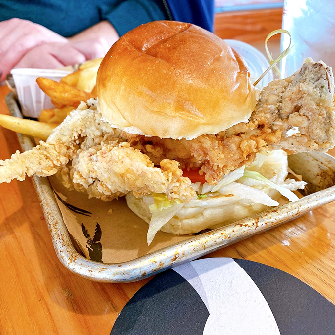This soft shell crab sandwich is the Eastern Shore on a bun &ndash; crispy, tender, and slightly wild, like the Chesapeake waters themselves.