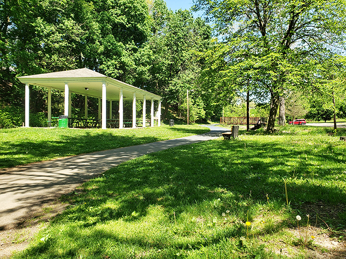 South Sippo Park's pristine pavilion awaits your family reunion, where potato salad debates and horseshoe tournaments are serious business.