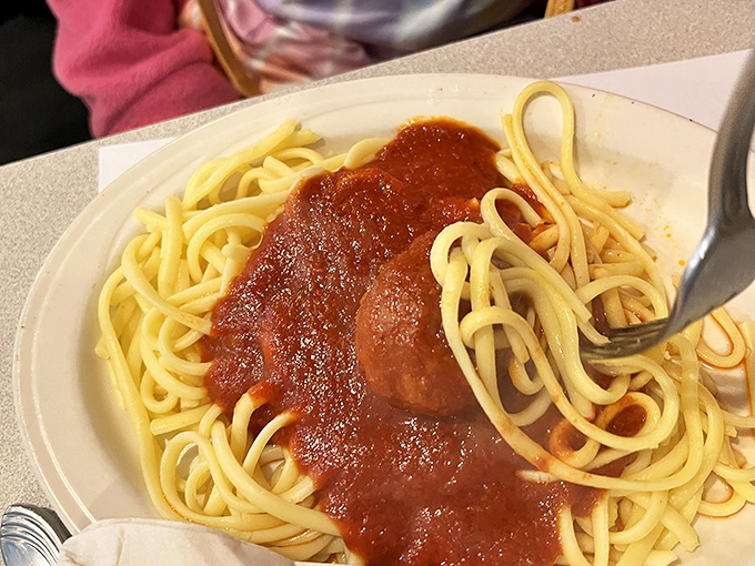 Spaghetti that doesn't need to show off&mdash;it just delivers. The sauce-to-pasta ratio here is what mathematicians call "the golden proportion of deliciousness."