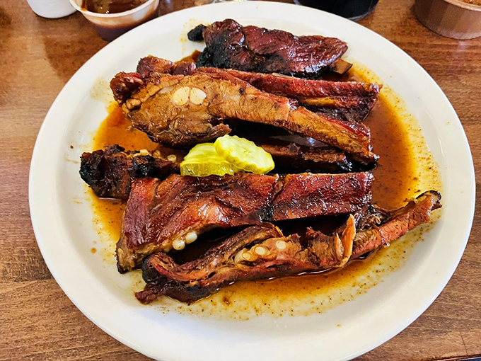 These ribs don't just fall off the bone&mdash;they practically leap into your mouth. The telltale smoke ring is like nature's seal of approval.
