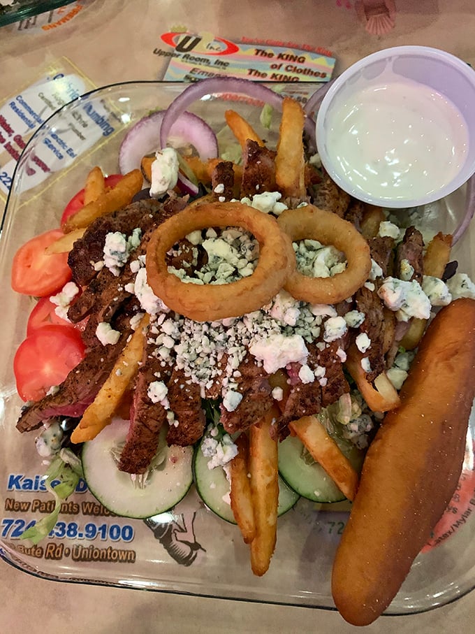 A steak salad that solves the eternal dilemma: "I should eat a salad" versus "I really want a steak and fries."