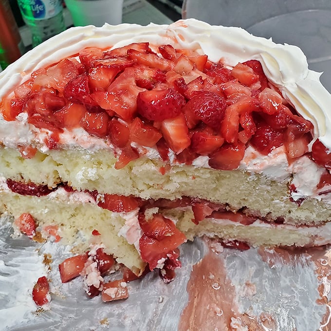 This strawberry shortcake isn't just dessert, it's architecture &ndash; layers of sweet rebellion against anyone who says you can't have cake for breakfast.