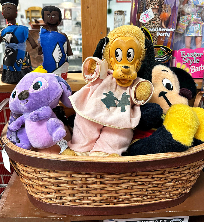 The stuffed animal section is where childhood memories come to reunite with their owners &ndash; that Pluto doll has been waiting decades for someone to recognize him!