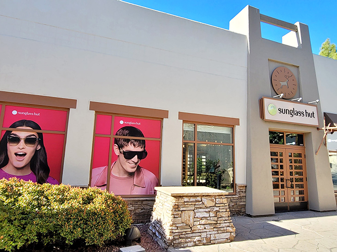 Sunglass Hut: where you can transform from ordinary shopper to mysterious celebrity in one simple transaction. The California sun practically demands it.