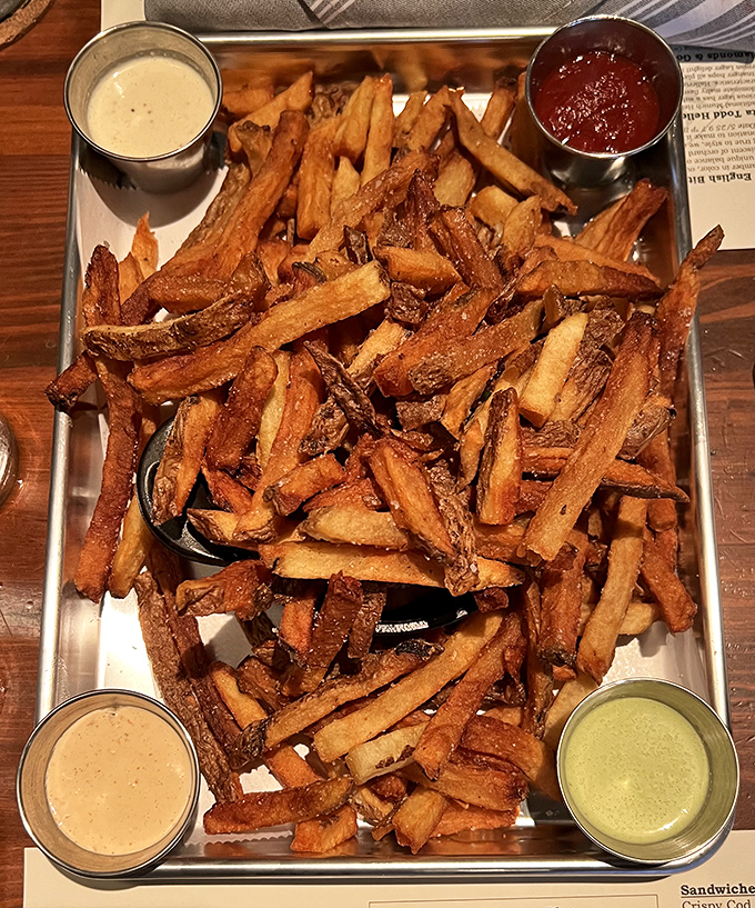 These aren't just fries&mdash;they're golden therapy sessions served with dipping sauces that should charge by the hour for their services.