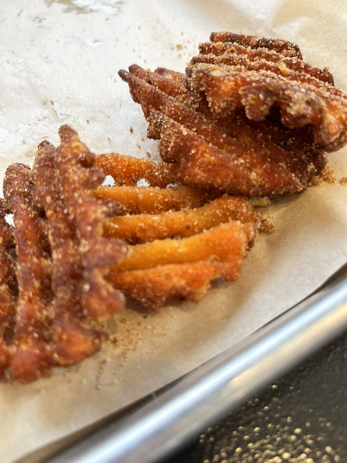 These sweet potato fries aren't just side characters&mdash;they're crispy, seasoned co-stars that might upstage the main attraction if you're not careful. 
