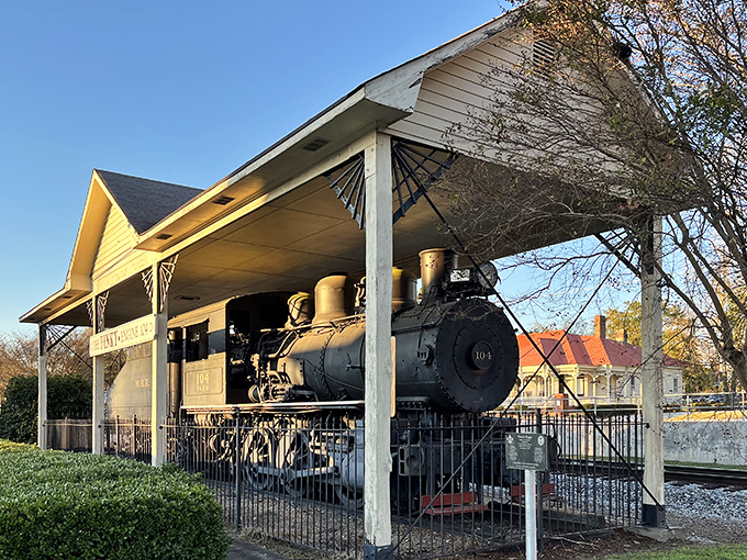 The Dinky locomotive stands as a permanent reminder that before Instagram, people traveled to places instead of just scrolling through them. 