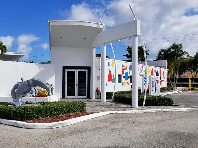 Modern art finds its Florida home in this striking gallery, where even the building itself seems to be making a creative statement.