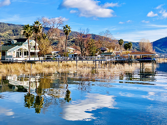 Waterfront homes with private docks where the morning commute involves coffee and fishing poles rather than traffic jams.