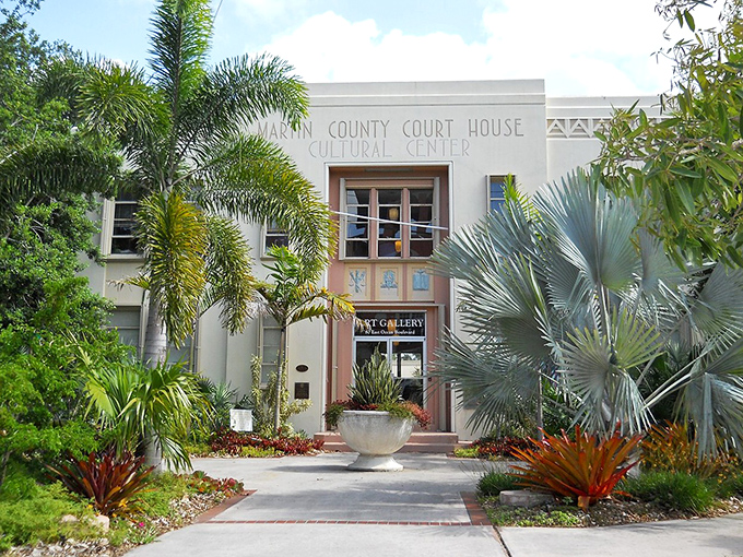 The Martin County Court House Cultural Center brings art to the community in a building that's as elegant as the palm trees framing its entrance.