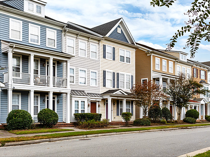 These well-maintained townhomes demonstrate Portsmouth's range of housing options, where architectural charm doesn't require a seven-figure mortgage.