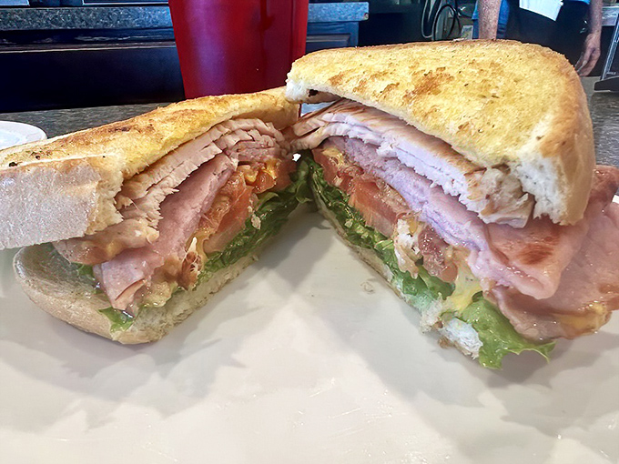 This sandwich isn't just stacked&mdash;it's practically a skyscraper of flavor. The architectural integrity alone deserves an engineering award.
