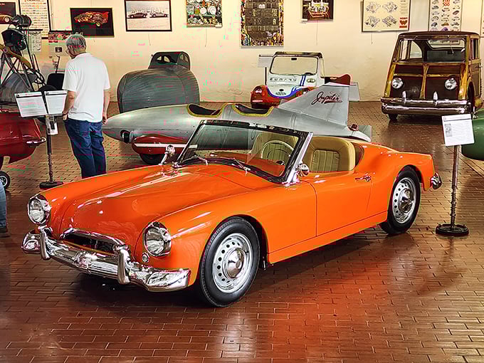 Even seasoned visitors pause in wonder at these engineering curiosities from automotive history.