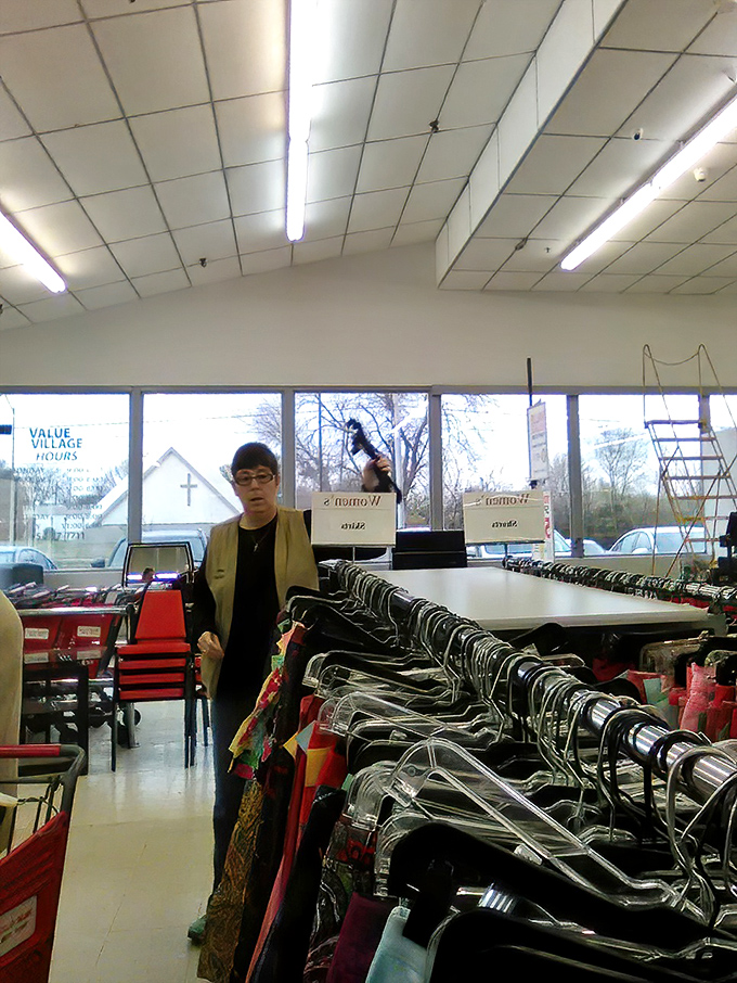 Racks upon racks of potential wardrobe upgrades await, proving that fashion archaeology is alive and well in Del City.