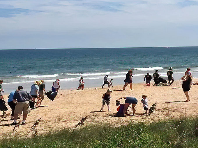 Beach day democracy in action &ndash; everyone's equal when covered in sand and sunscreen.
