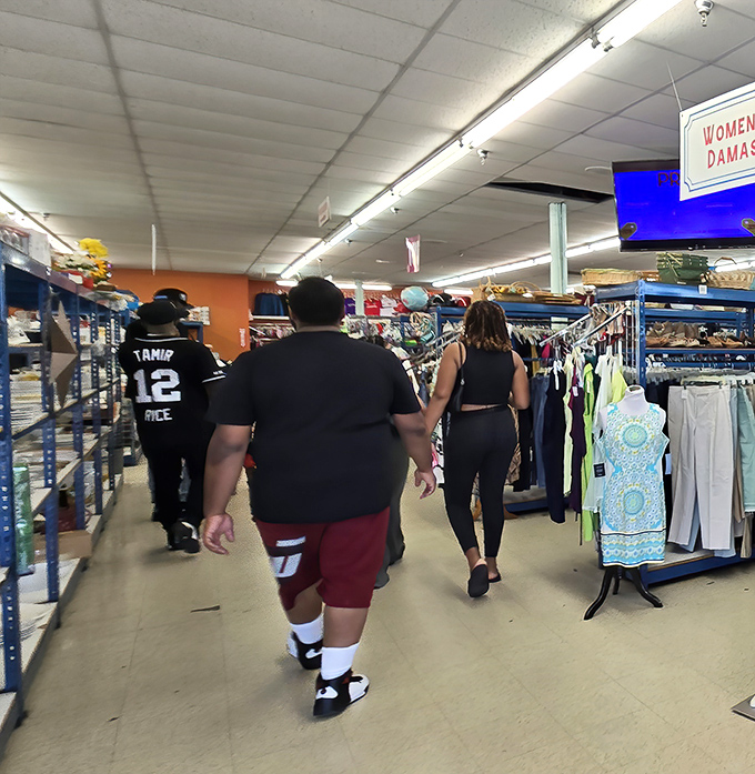 The true melting pot of America isn't political&mdash;it's the diverse crowd navigating these aisles, united by the universal language of "good deal."