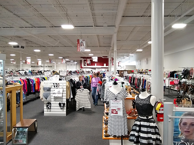 The women's clothing section&mdash;where fashion dreams don't require a second mortgage and style has no expiration date.