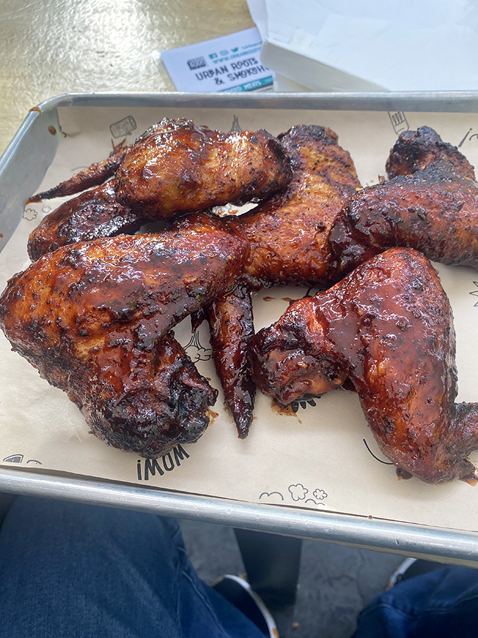 These wings aren't just smoked, they're transformed &ndash; glistening with sauce and sporting a bark that deserves its own appreciation society.