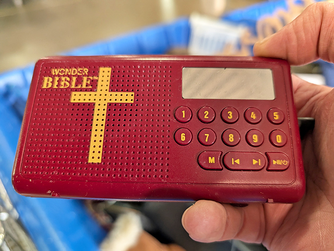 A Wonder Bible audio player proves you never know what technological treasures lurk in these bins.