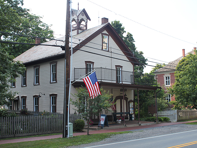 Zoar's Town Hall with its charming clock tower seems to say, "Yes, we take our community meetings seriously, but we also appreciate a good timepiece."