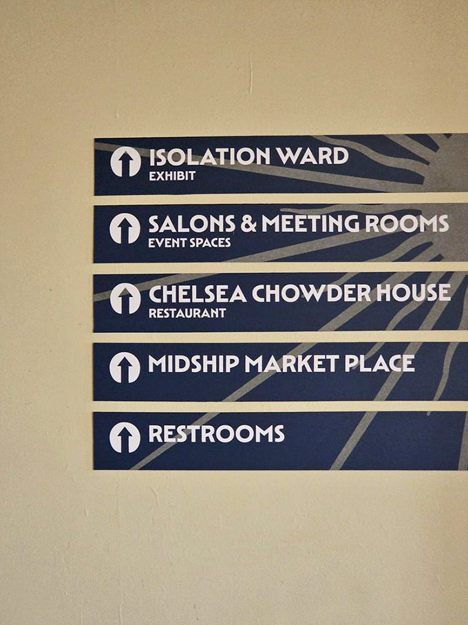 Navigation aboard the Queen Mary is half the adventure&mdash;follow these Art Deco signs to discover everything from ghostly exhibits to hearty maritime cuisine.