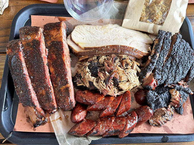 Heaven on a tray&mdash;a barbecue sampler that turns decision-making anxiety into "I'll have one of everything" joy.