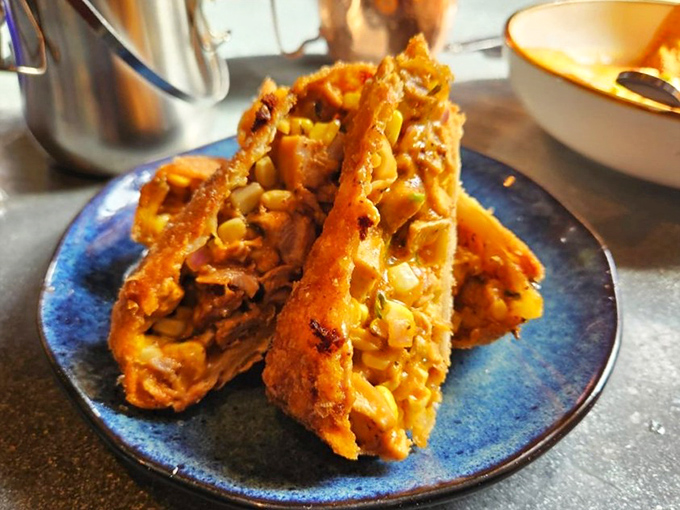 Cajun Chicken Egg Rolls: Where New Orleans meets Shanghai in a crispy, golden package. Comfort food gets its passport stamped.