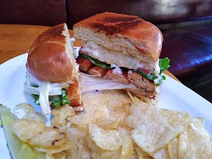 This sandwich isn't just stacked&mdash;it's architected. The crispy chips aren't a side; they're essential supporting characters in this lunch drama.